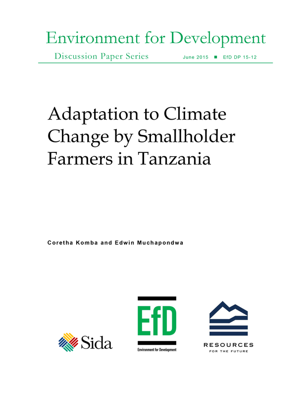 Adaptation to Climate Change by Smallholder Farmers in Tanzania