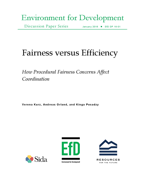 Fairness versus Efficiency: How Procedural Fairness Concerns Affect ...