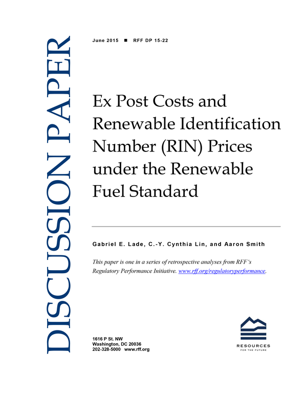 Ex Post Costs and Renewable Identification Number (RIN) Prices under ...
